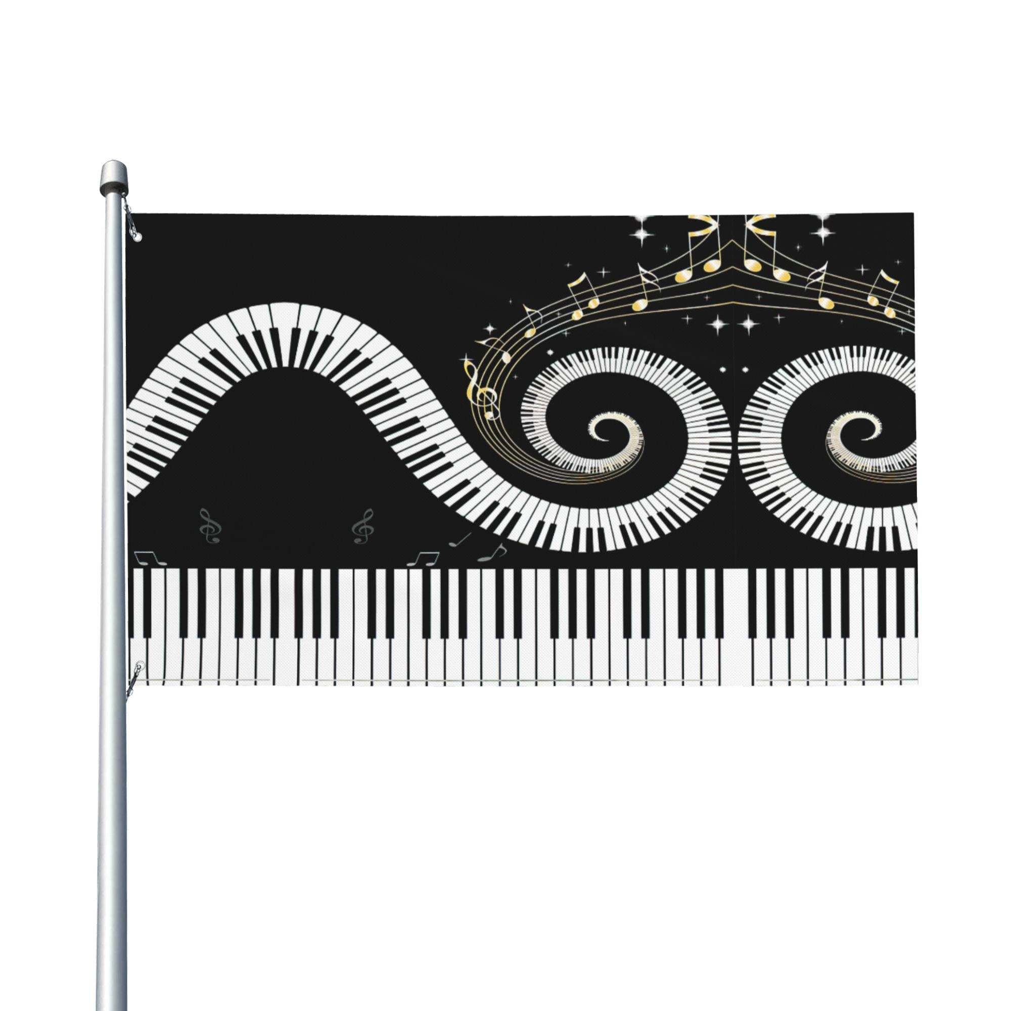 Abstract Musical Notes with Piano Flag For Indoor Home House Decor ...