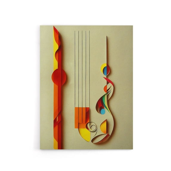 Abstract Musical Symbols Clefs Music Canvas Wall Art Print 24X32 ...