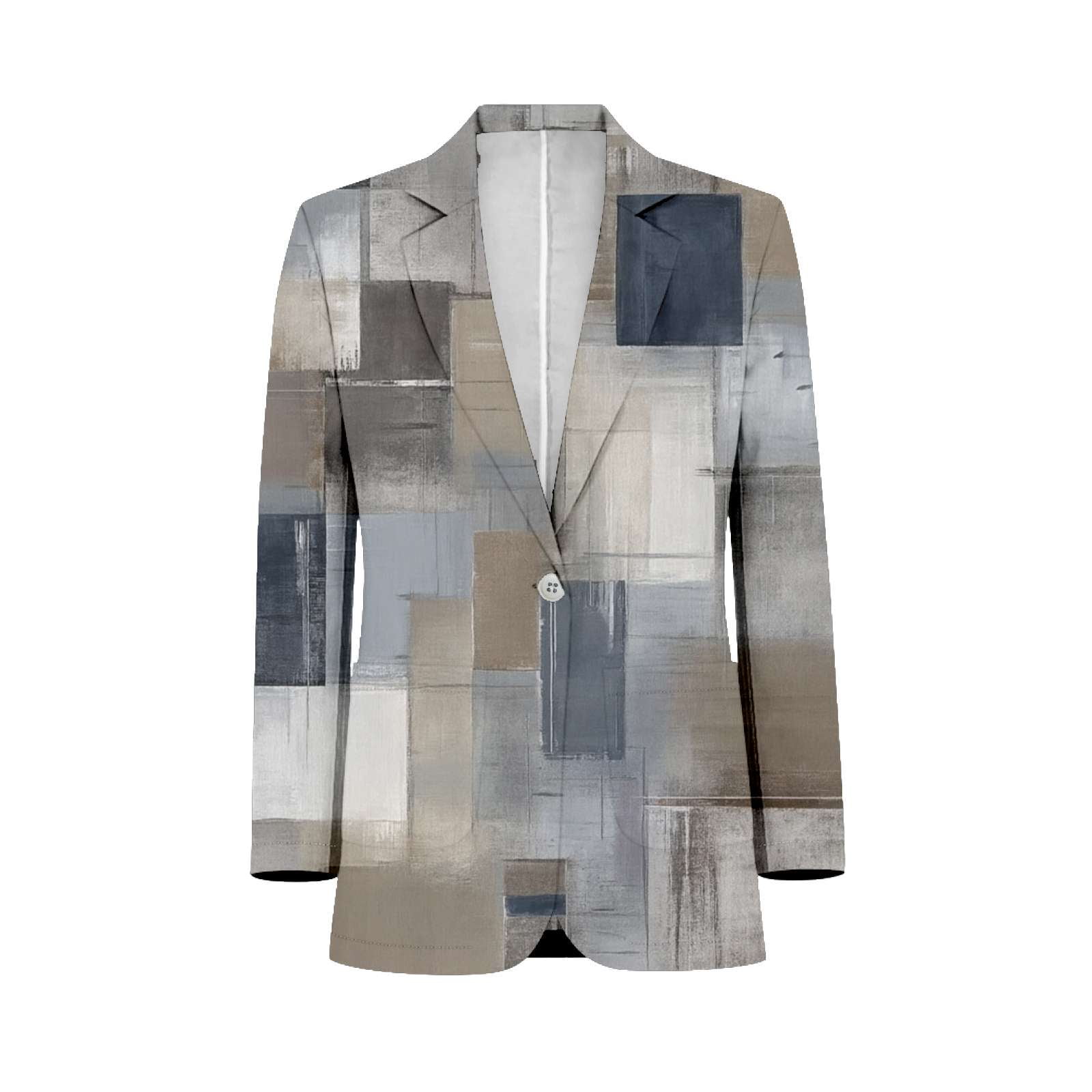 Abstract Muted Color Blocks Customized Men's Suits full man Shawl ...