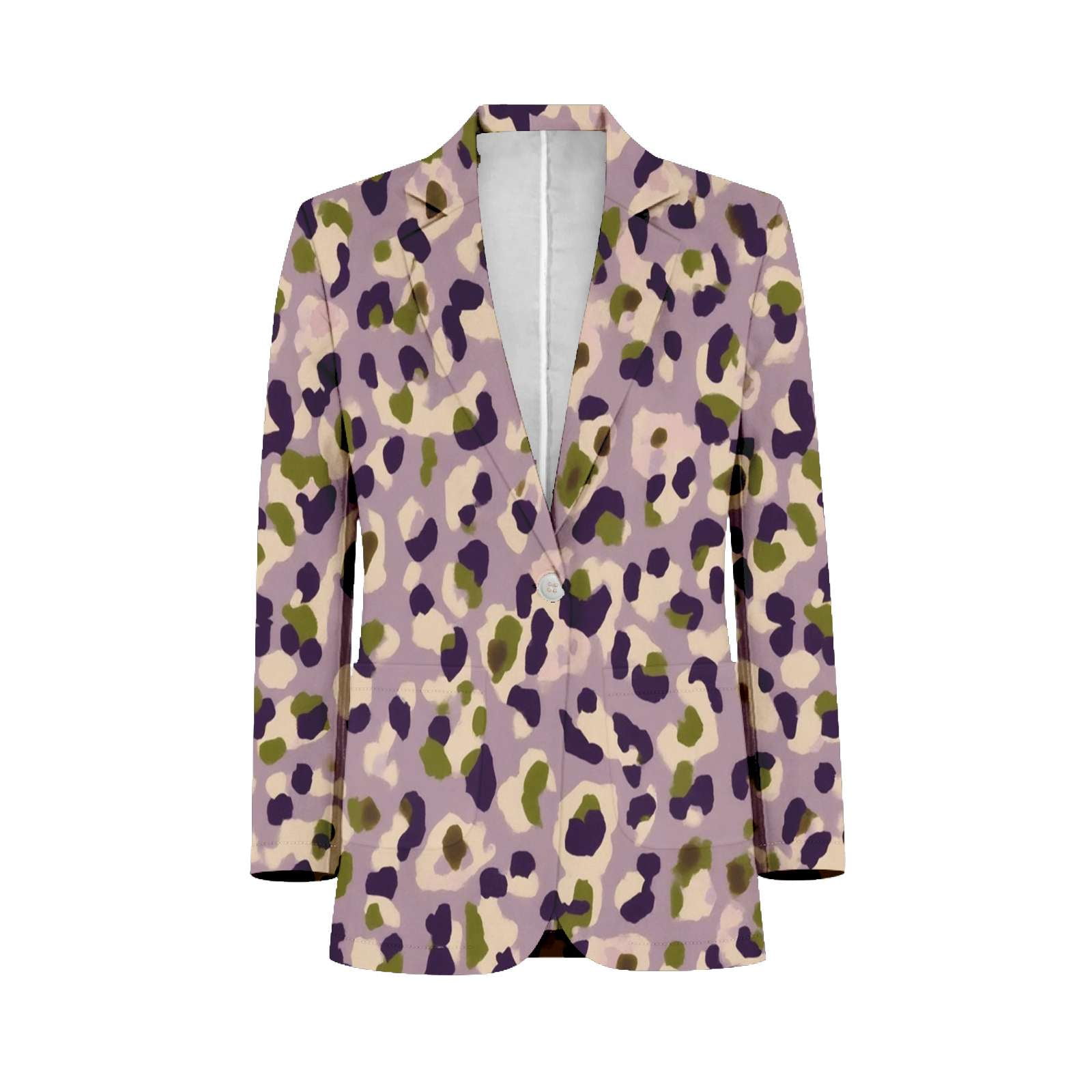 Abstract Muted Leopard Print Pattern Mens Suits Shawl Collar Slim Fit ...