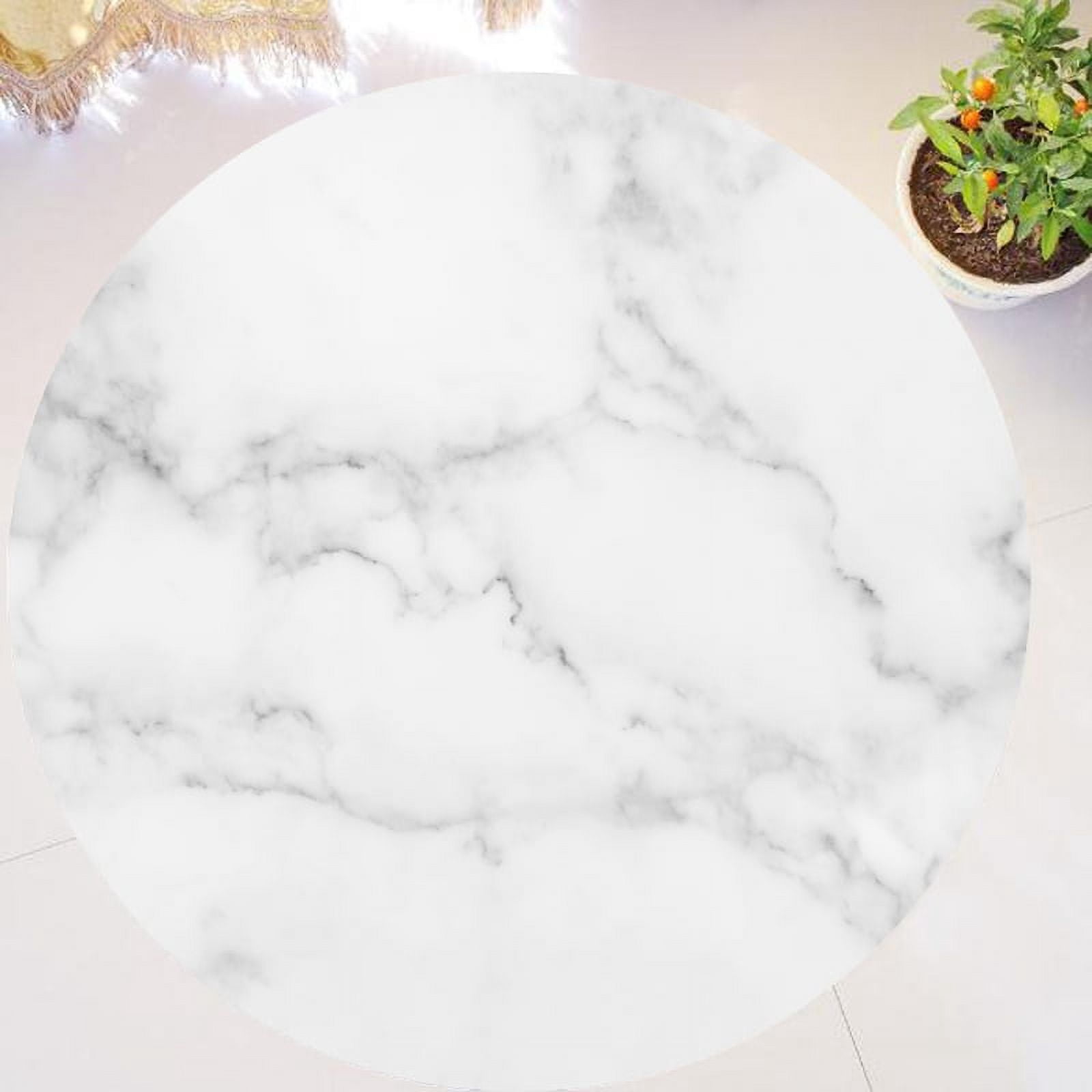 Abstract Natural White Marble with Gold Texture Round Living Room ...