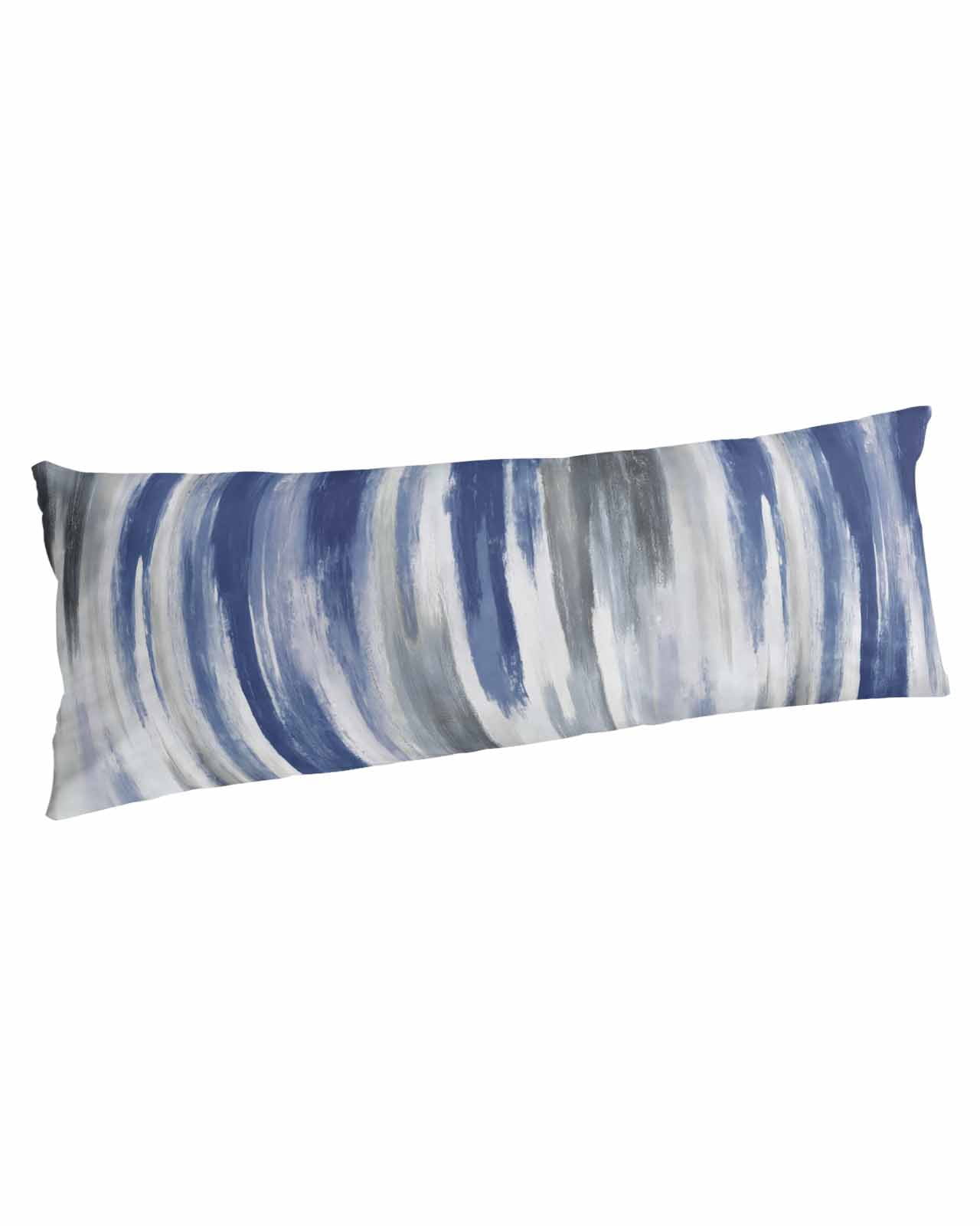 Abstract Navy Blue Body Pillow Covers, Vintage Grey Street Painting Art ...