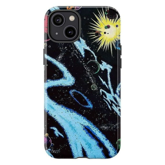 Abstract Nebula Cosmic Phone Case, Vibrant Blue Galaxy Star Art ...