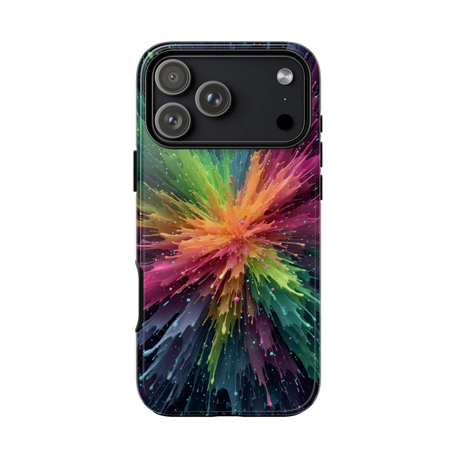 Abstract Neon Color Explosion Pattern Phone Case for iPhone 17 11 12 13 ...