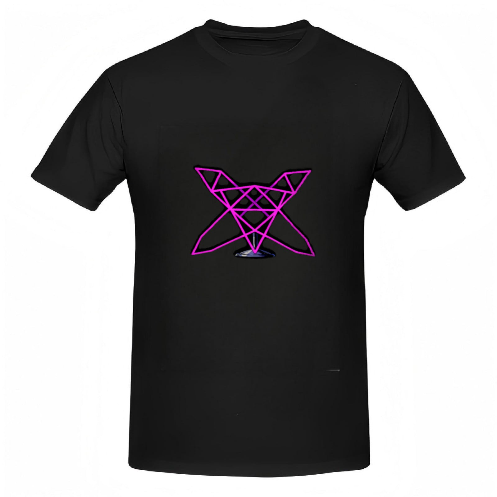 Abstract Neon Pink Triangles Graphic Tee - Walmart.com