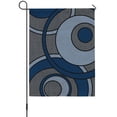 Abstract Nested Rings Garden Flags For Outdoor, Cool-tone Blue White ...