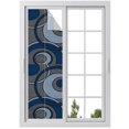 Abstract Nested Rings Window Privacy Film Cool-tone Blue White ...