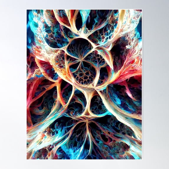 Abstract Neural Network 5 Poster Wall Art, Modern Wall Decor For Living ...