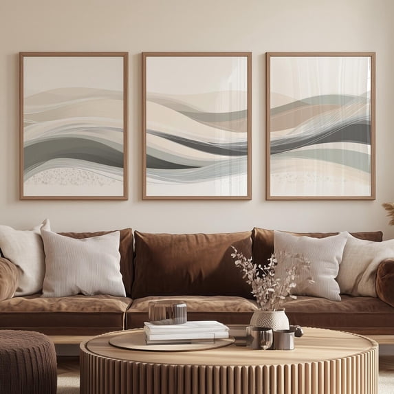 Abstract Neutral Light Academia Vintage Decor Minimal Wall Art Home ...