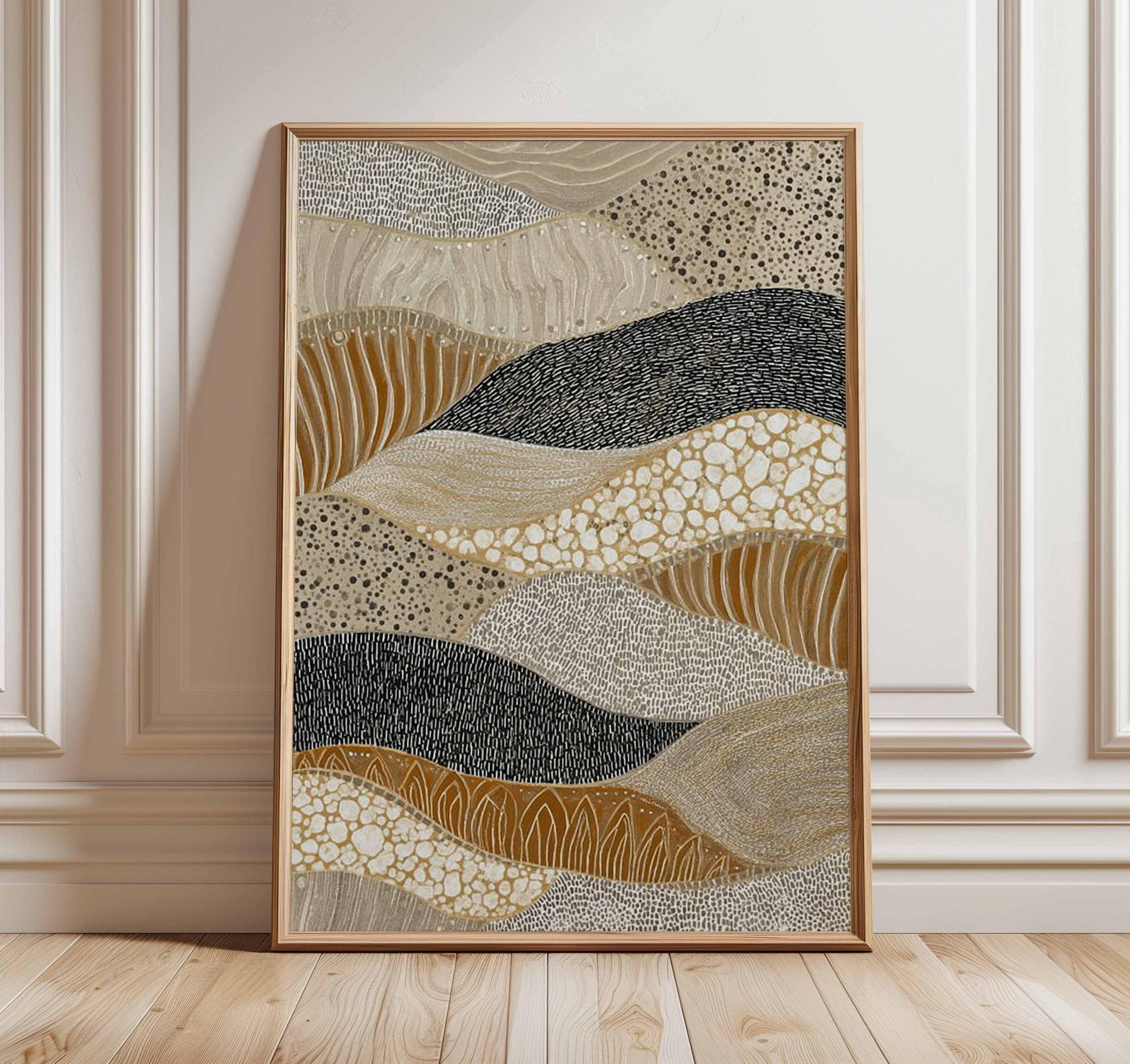 Abstract Neutral Wall Art Modern Boho Poster Earth Tone Textured Print ...