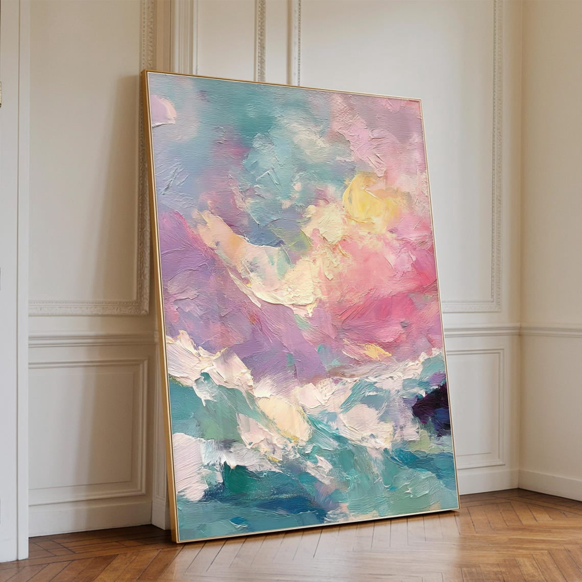 Abstract New Home Office Gallery Wall Colorful Modern Art, Unframed ...