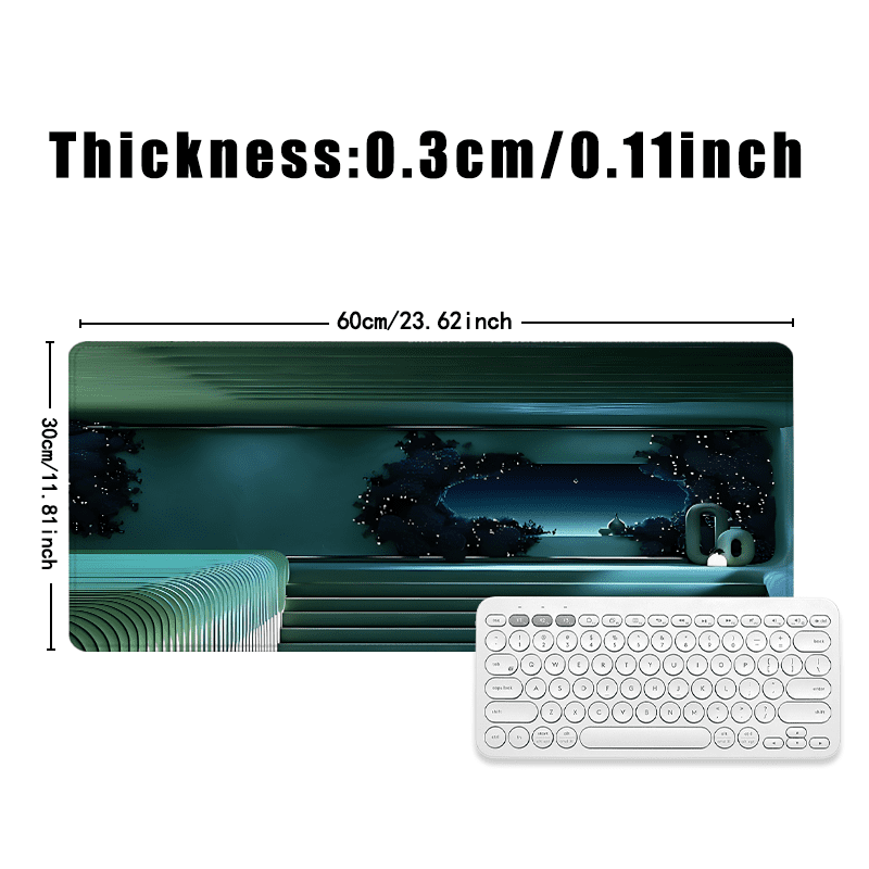 Abstract Night Sky Mouse Pad 31.5 x 11.82 Inches Rubber Desk Mat for ...