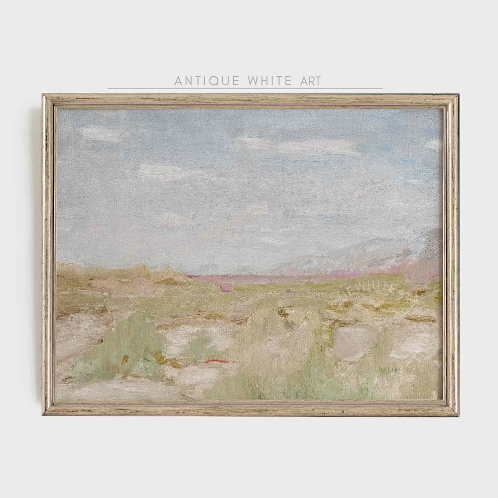 Abstract Nursery Wall Art Vintage Neutral Landscape Print Soft Pastel ...