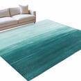 Abstract Ocean Area Rugs 3x5ft Teal Gradient Oil Painting Texture ...