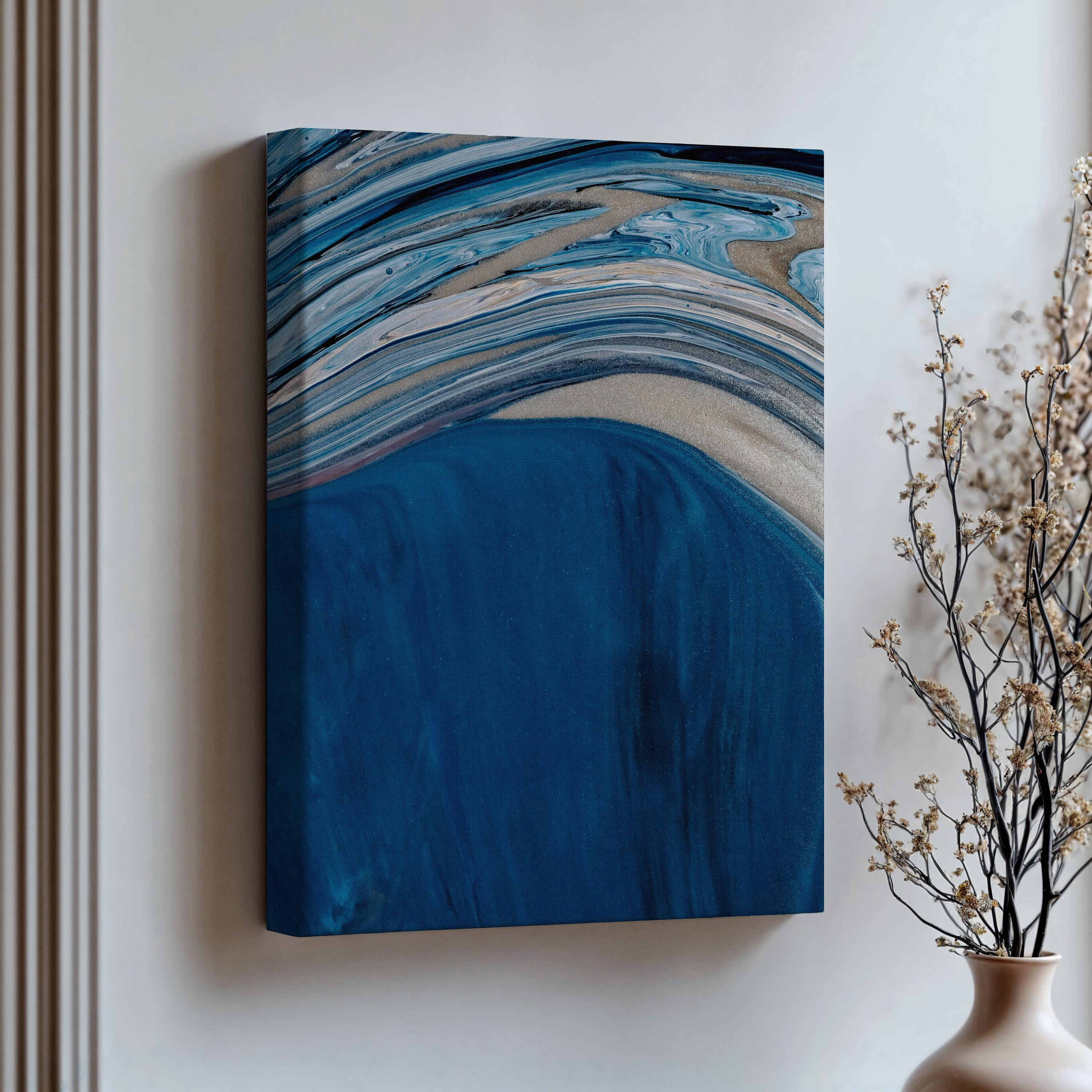 Abstract Ocean Art And Print Coastal Decor Oil Print Nautical Decor ...