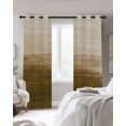 Abstract Ocean Blackout Curtains 2 Panels, Brown Gradient Oil Painting ...