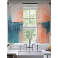 Abstract Ocean Orange Sunset Chiffon Sheer Curtains 72 Inches Long ...
