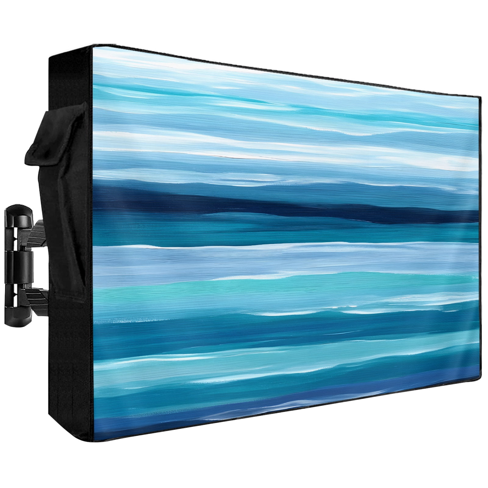Abstract Ocean Outdoor TV Cover 70 to 75 inch Watercolor Ombre Wave ...