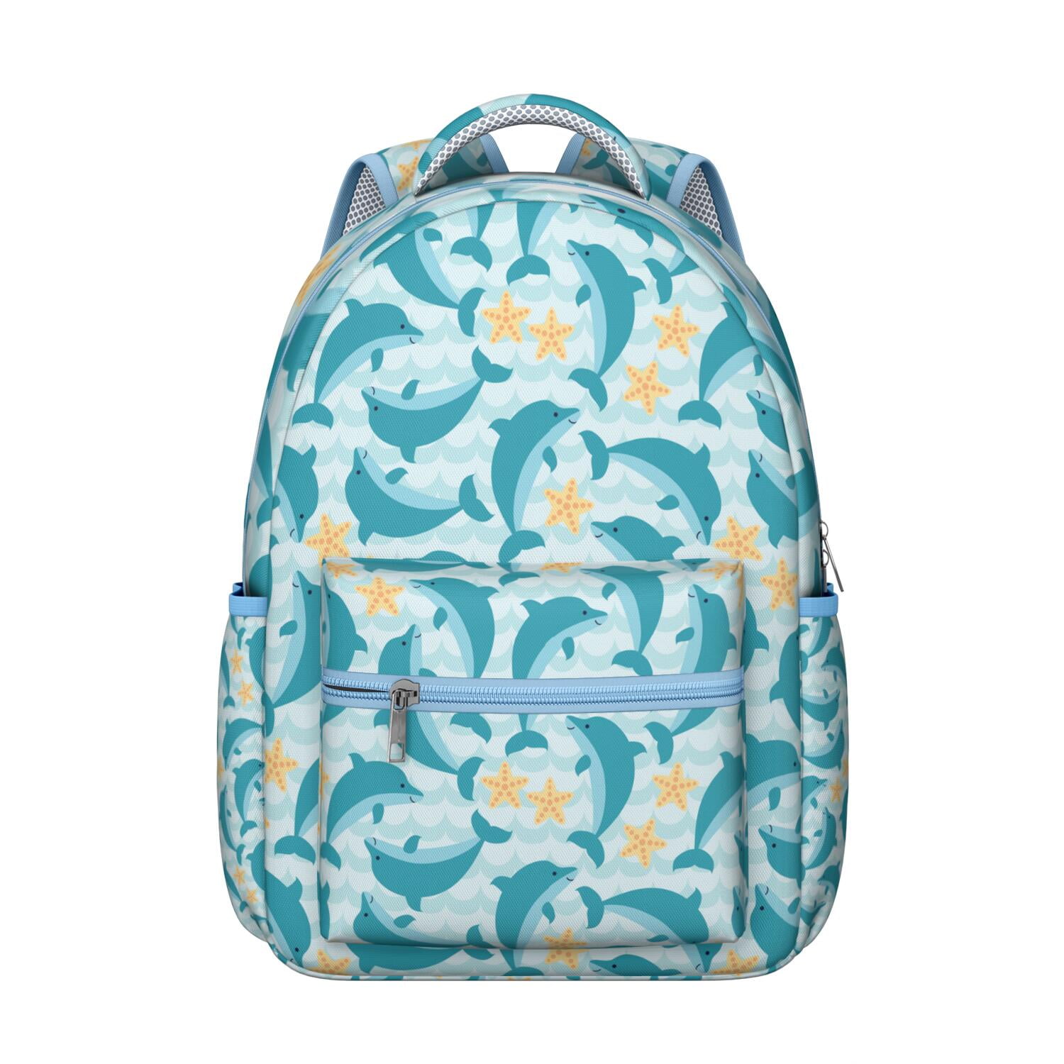 Abstract Ocean and Sea Creatures Backpack Waterproof Durable School Bag ...