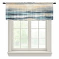 Abstract Ocean Semi Sheer Valance Curtains Beach Oil Painting Style ...
