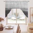 Abstract Ocean Swag Valance for Windows, Black Gradient Oil Painting ...