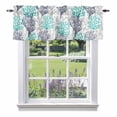 Abstract Ocean Valances for Windows Summer Coral Pattern Dark Blue Teal ...