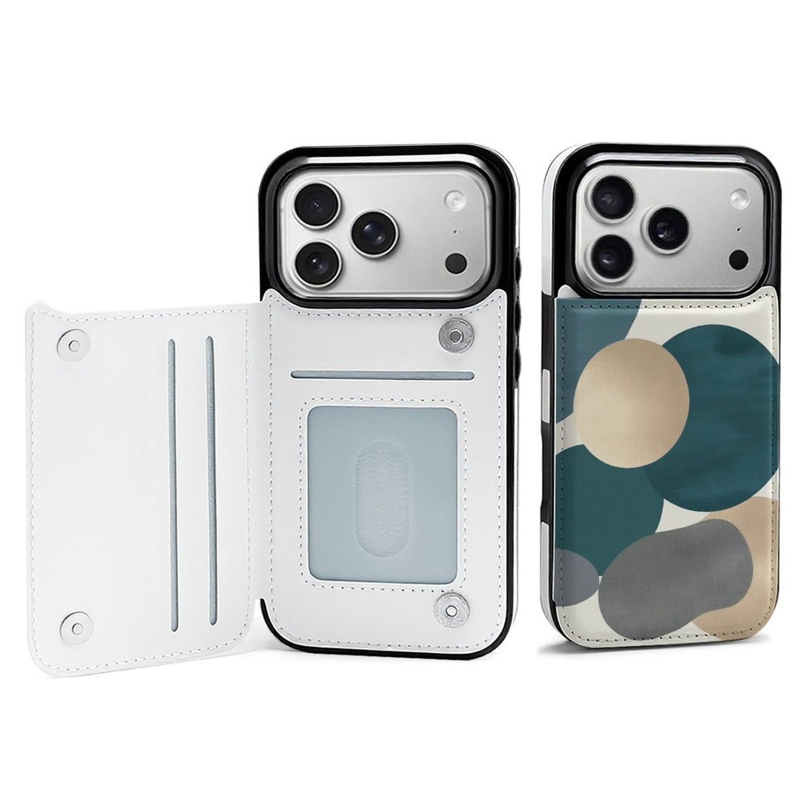 Abstract Ocean Waves Art Print Leather Wallet Case for iPhone13 pro ...