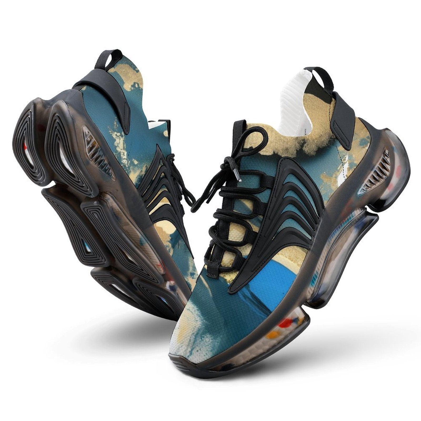 Abstract Ocean Waves Art Print Walking Shoes for Men Woman Lightweight ...