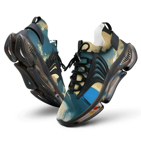 Abstract Ocean Waves Art Print Walking Shoes for Men Woman Lightweight ...