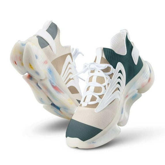 Abstract Ocean Waves Art Print Walking Shoes for Men Woman Lightweight ...