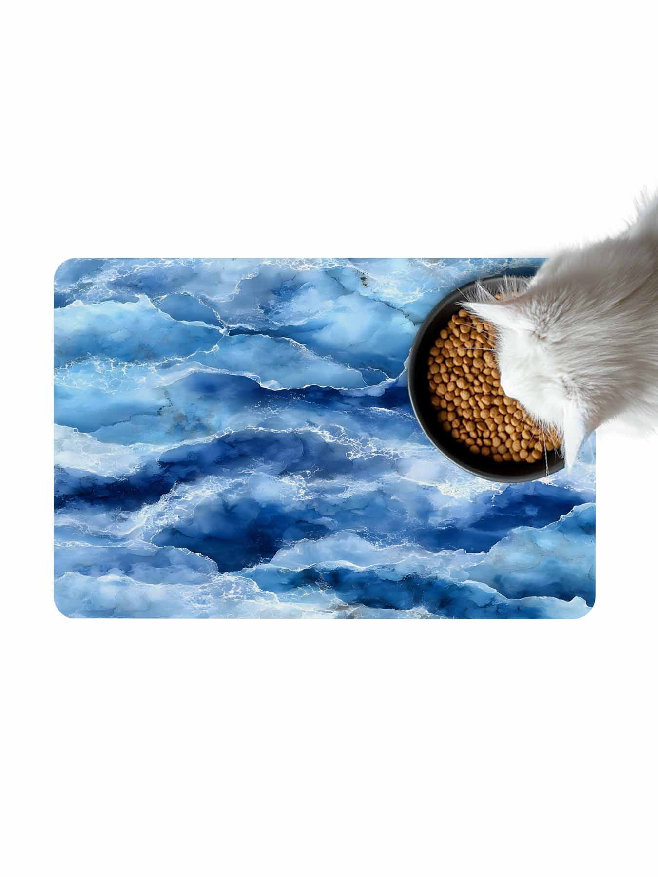 Abstract Ocean Waves Doormat Non Slip Diatomaceous Earth Door Mat ...
