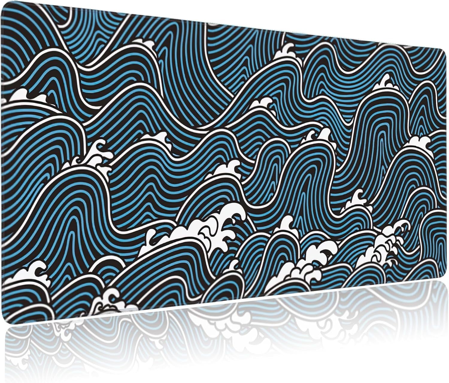 Abstract Ocean Waves Extended Gaming Mouse Pad - Large Mousepad ...
