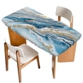 Abstract Ocean Waves Fitted Rectangle Tablecloth 30" x 60" Gradient ...