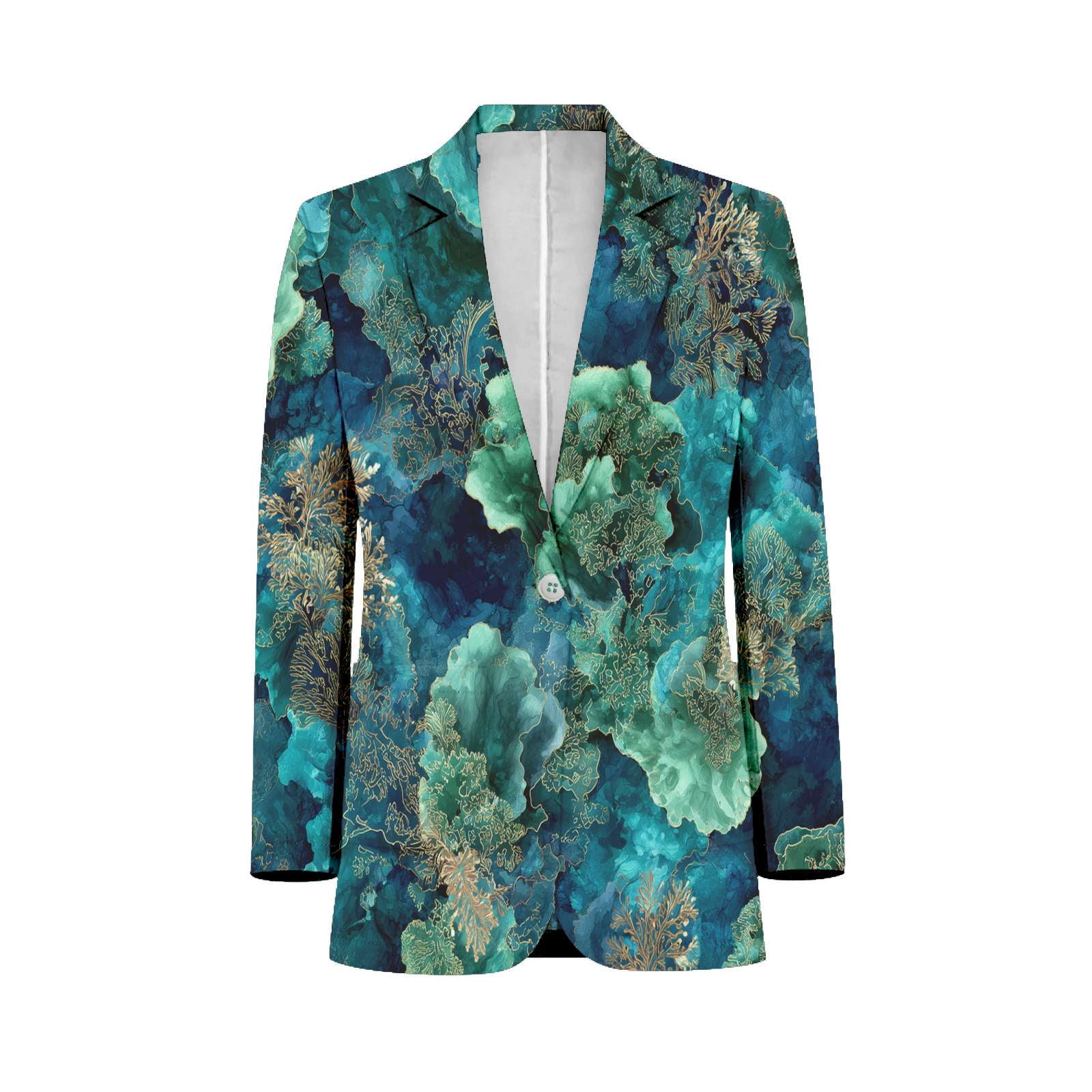 Abstract Oceanic Coral Pattern Customized Men's Suits full man Shawl ...
