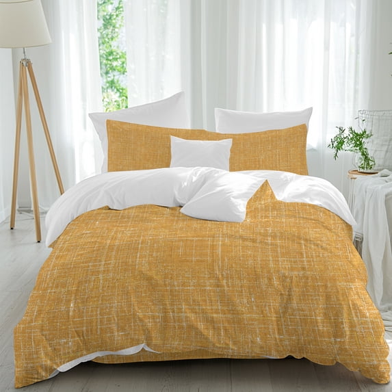 Abstract Ochre Southwestern Soft Breathable Bedding Set with Pillow ...