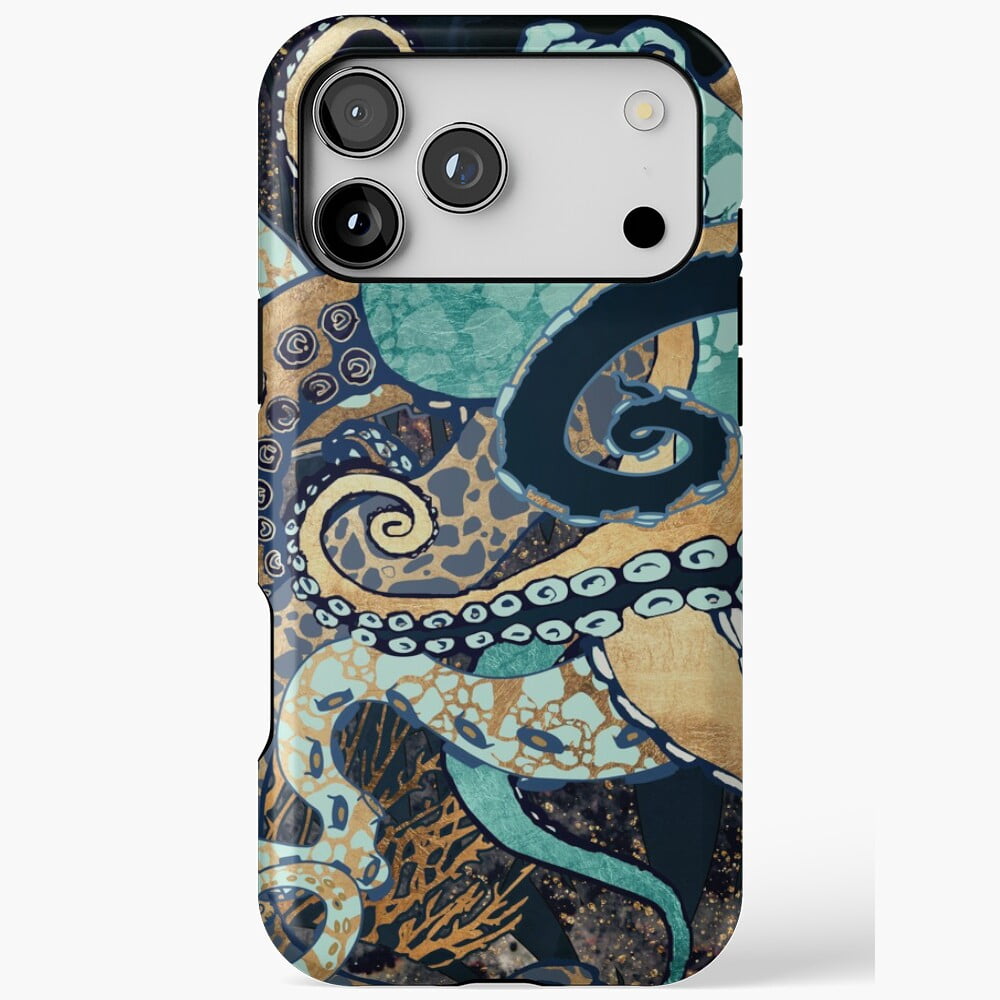 Abstract Octopus Tentacle Ocean Art Case iPhone 17 through 11 Pro Max ...