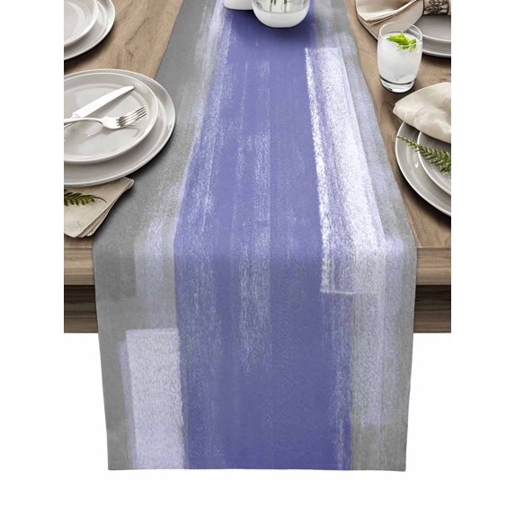 Abstract Oil Painting Art Dining Table Runner Country r Anti-stain ...