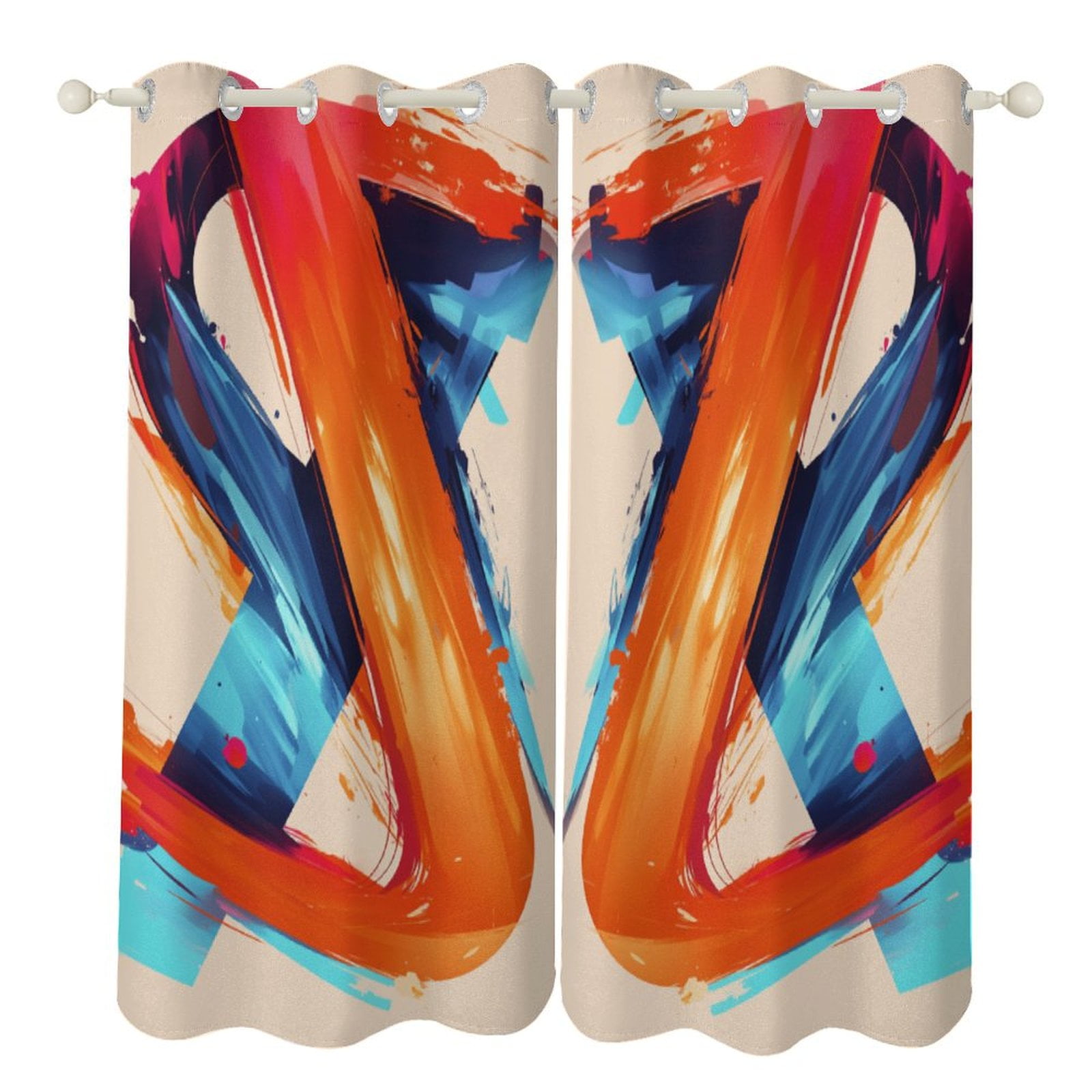 Abstract Oil Painting Blackout Curtains for Bedroom Curtains Insulated ...