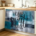 Abstract Oil Painting Cabinet Curtain 28"W x 51"L, Modern Steel Blue ...