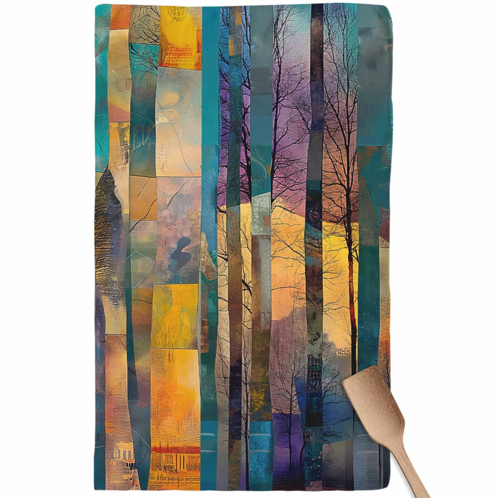 Abstract Oil Painting Kitchen Towel Dish Cloths Set of 1, Microfiber ...