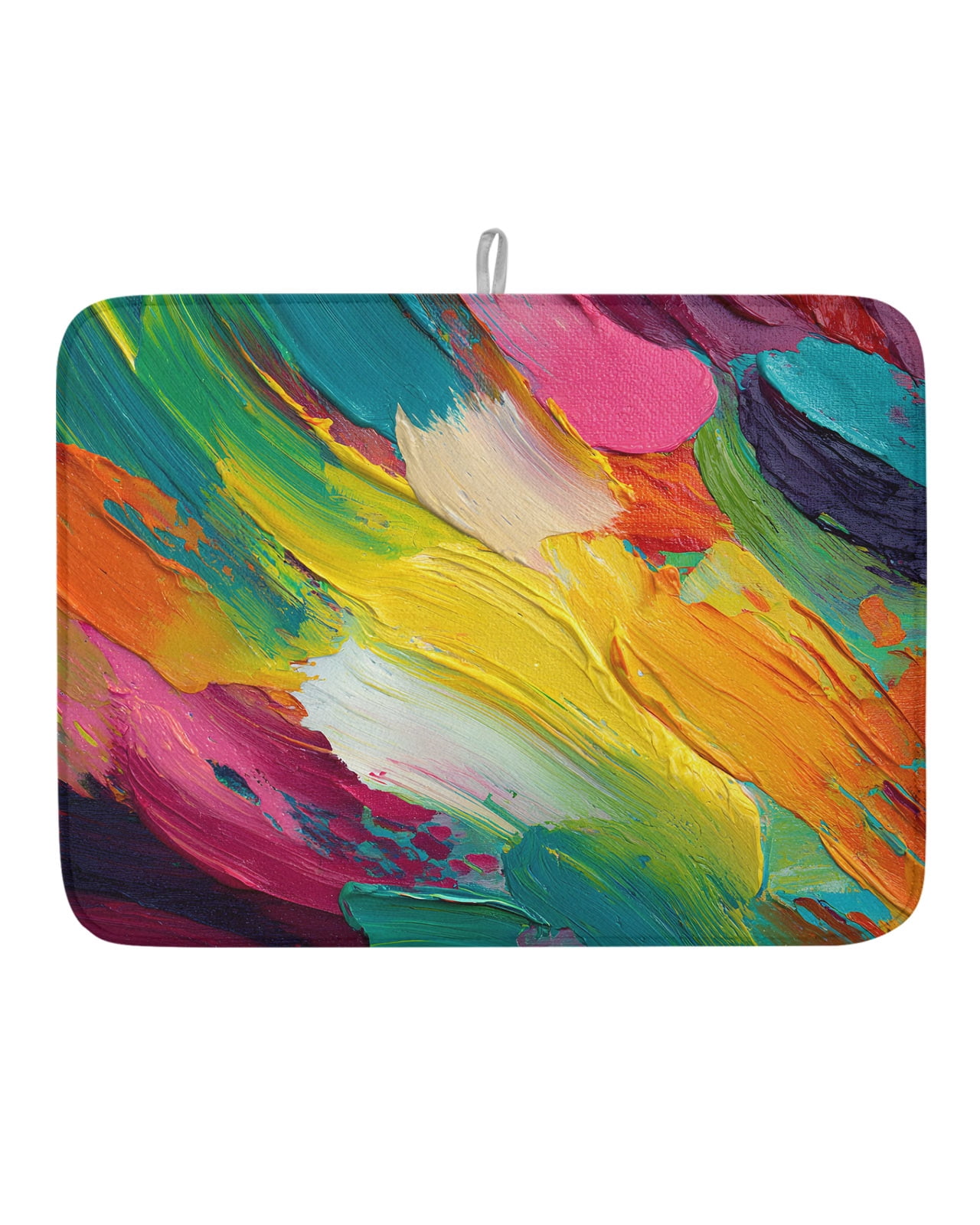 Abstract Oil Painting Pattern Dish Drying Mats for Kitchen Counter ...