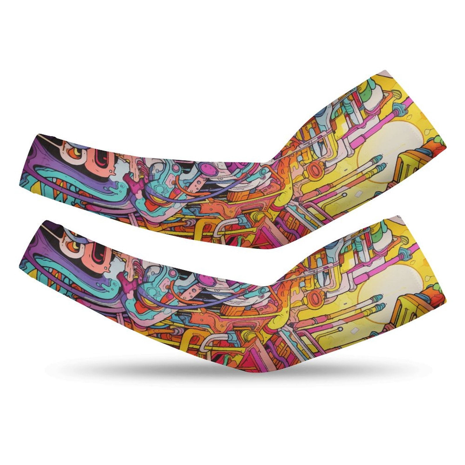 Abstract Oil Painting Protection Cooling Arm Sleeves For Men Women, Uv ...
