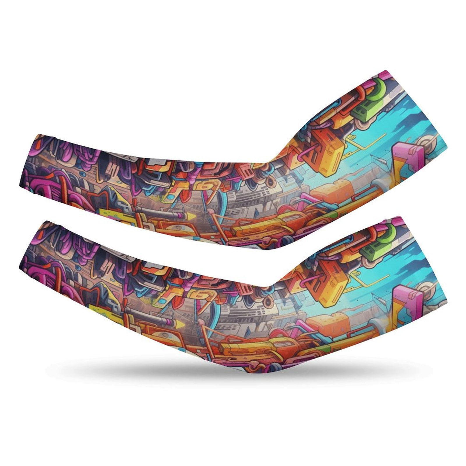 Abstract Oil Painting Protection Cooling Arm Sleeves For Men Women, Uv ...