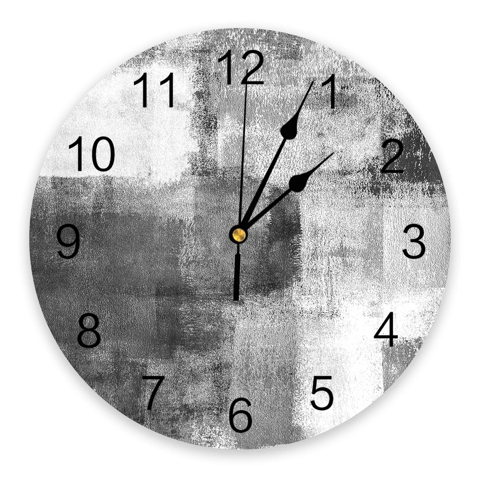 Abstract Oil Painting Texture Wall Clock Large Modern Kitchen Dinning ...