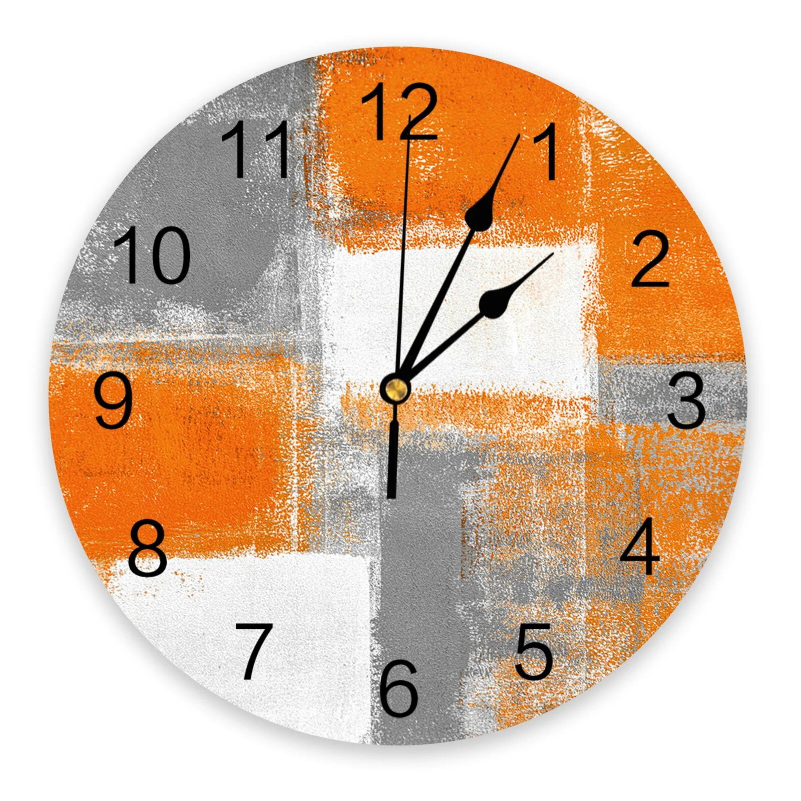 Abstract Oil Painting Texture Wall Clock Large Modern Kitchen Dinning ...