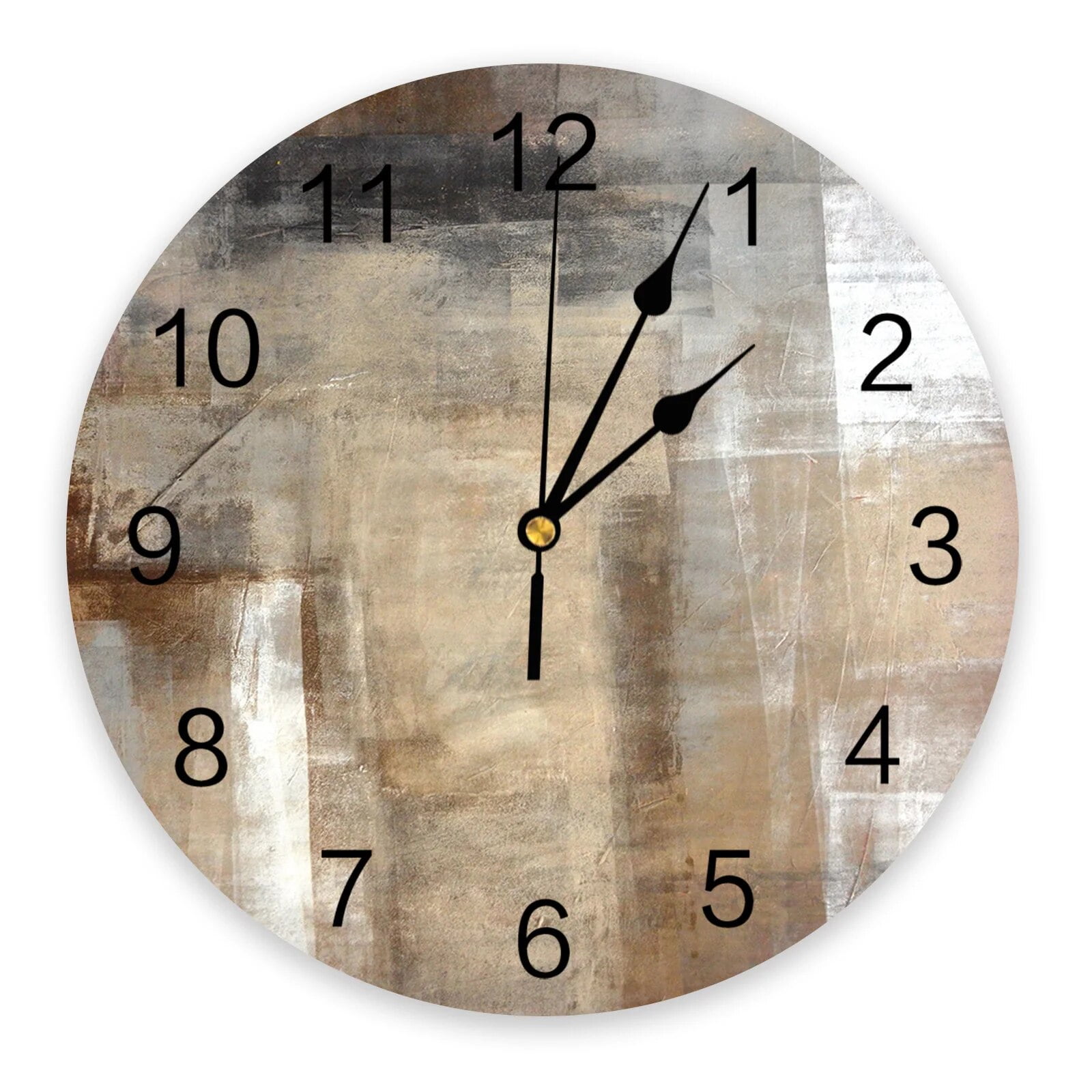 Abstract Oil Painting Texture Wall Clock Large Modern Kitchen Dinning ...