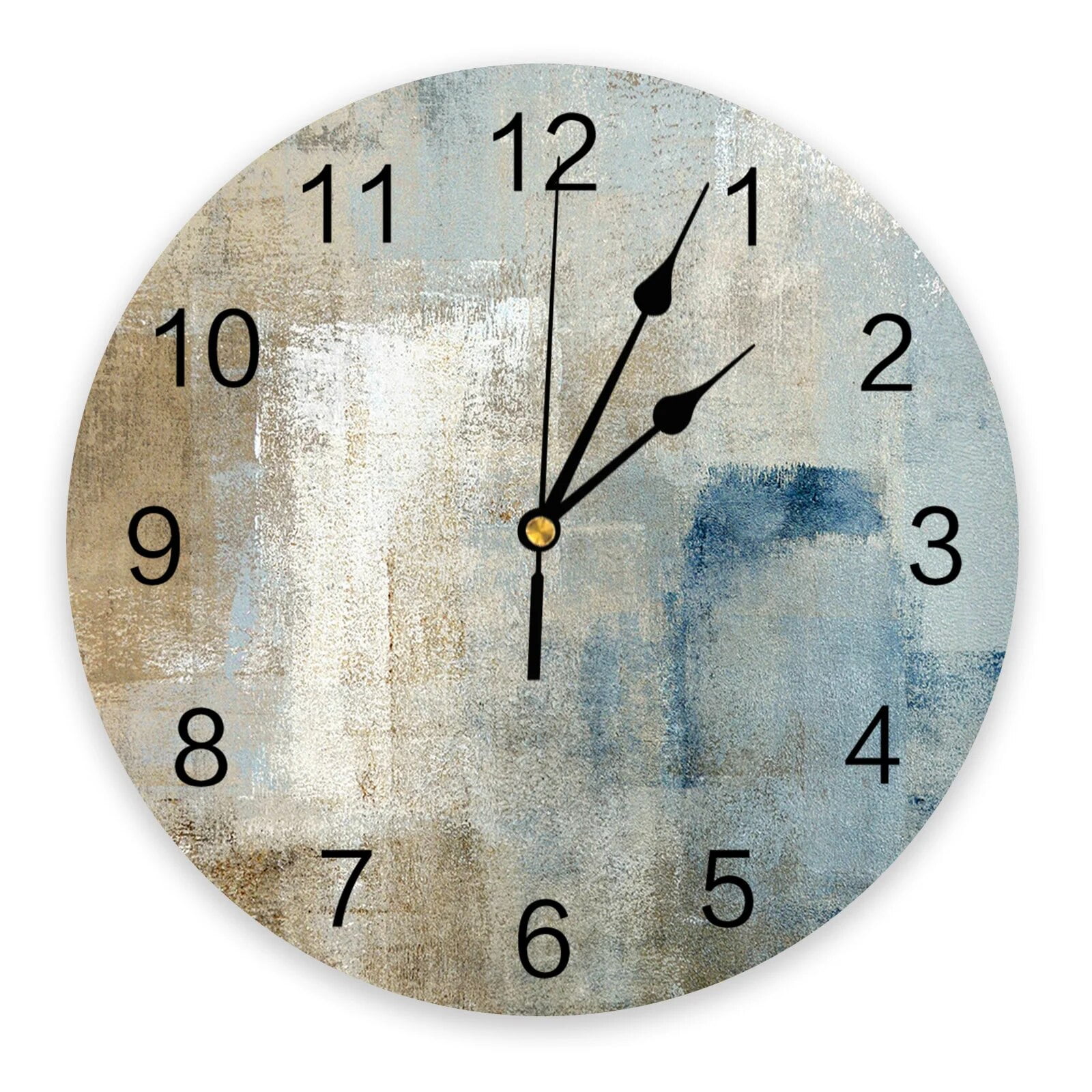 Abstract Oil Painting Texture Wall Clock Large Modern Kitchen Dinning ...