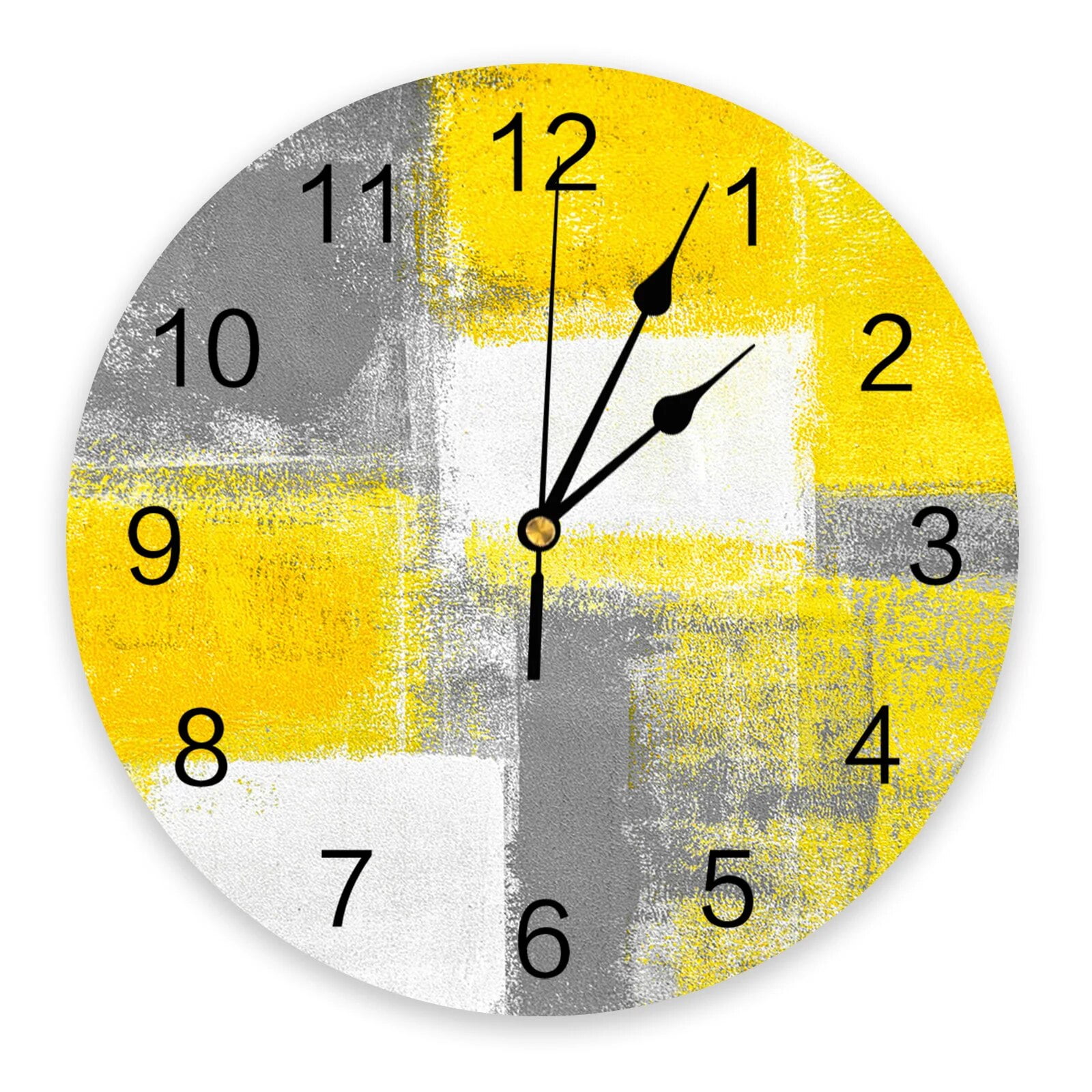 Abstract Oil Painting Texture Wall Clock Large Modern Kitchen Dinning ...