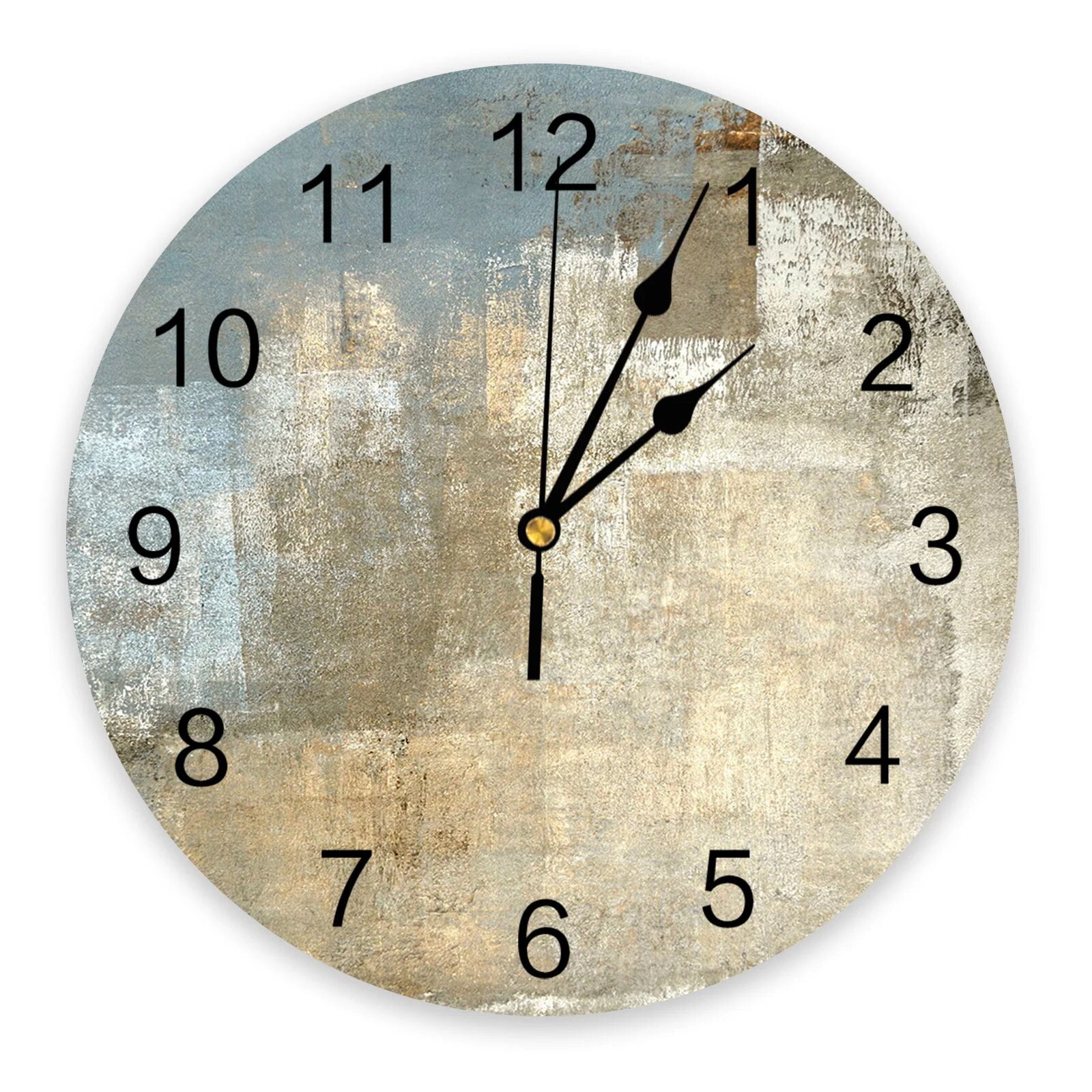 Abstract Oil Painting Texture Wall Clock Large Modern Kitchen Dinning ...