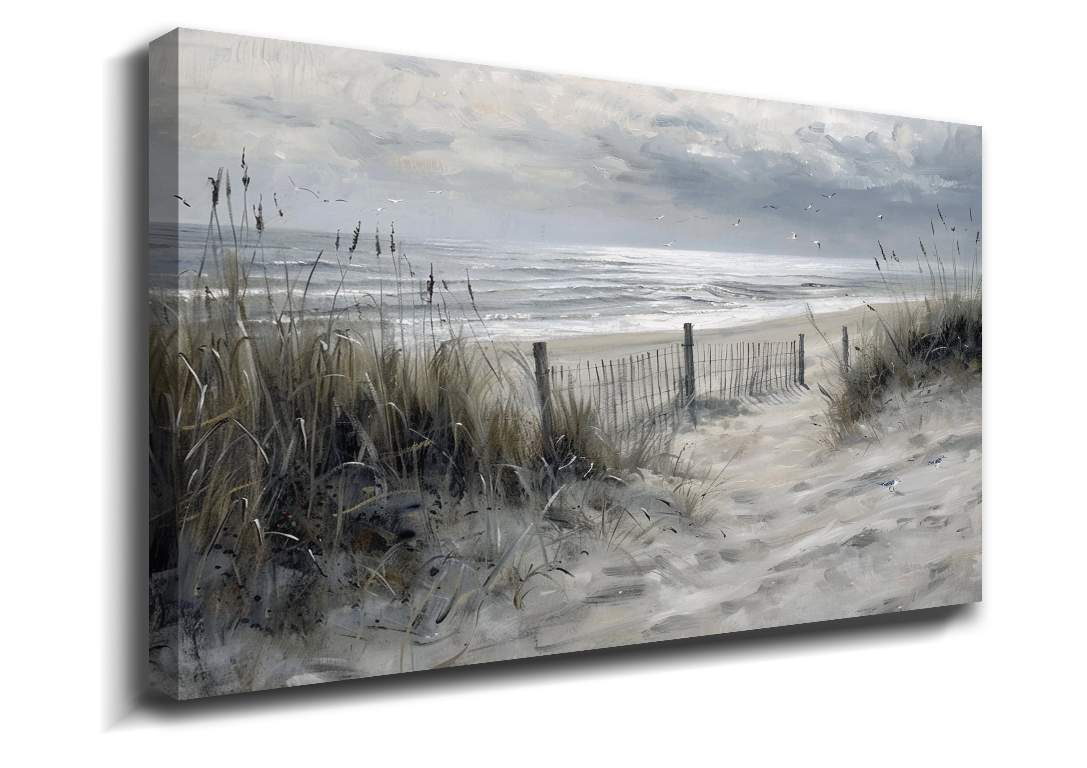 Abstract Oil Painting Winner Sea Mew Canvas Art Framed Abstract Wall ...